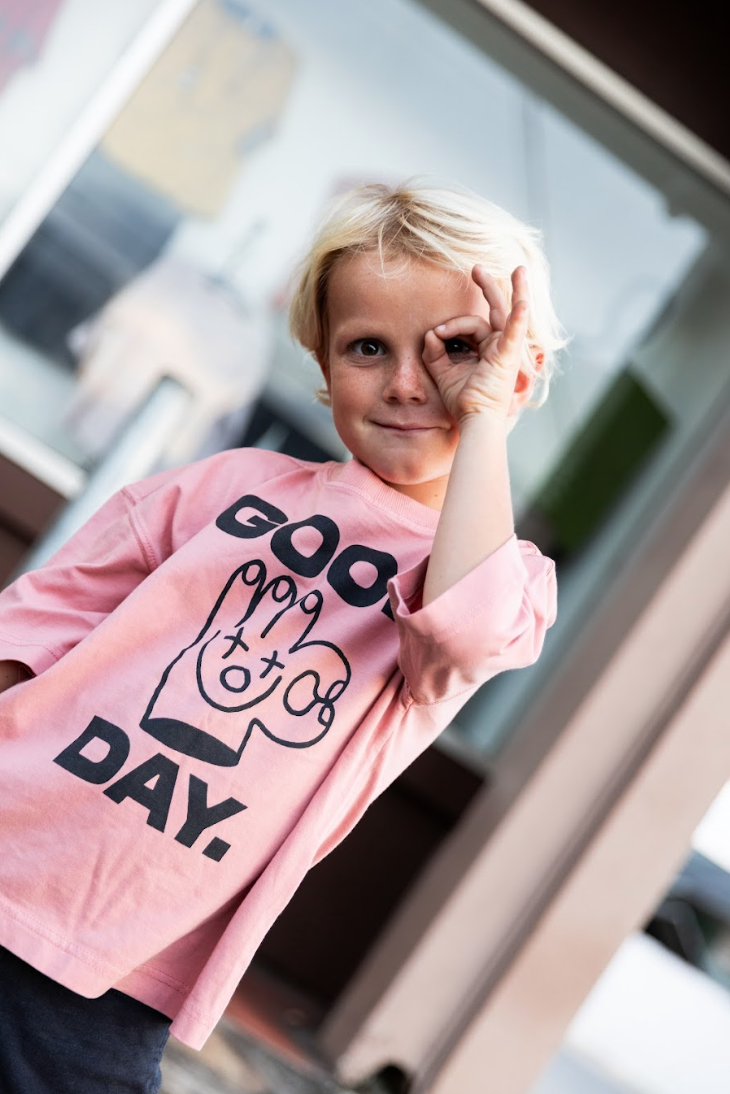 Dinky Circus, Good Day T-Shirt, Pink | Kinder Collective
